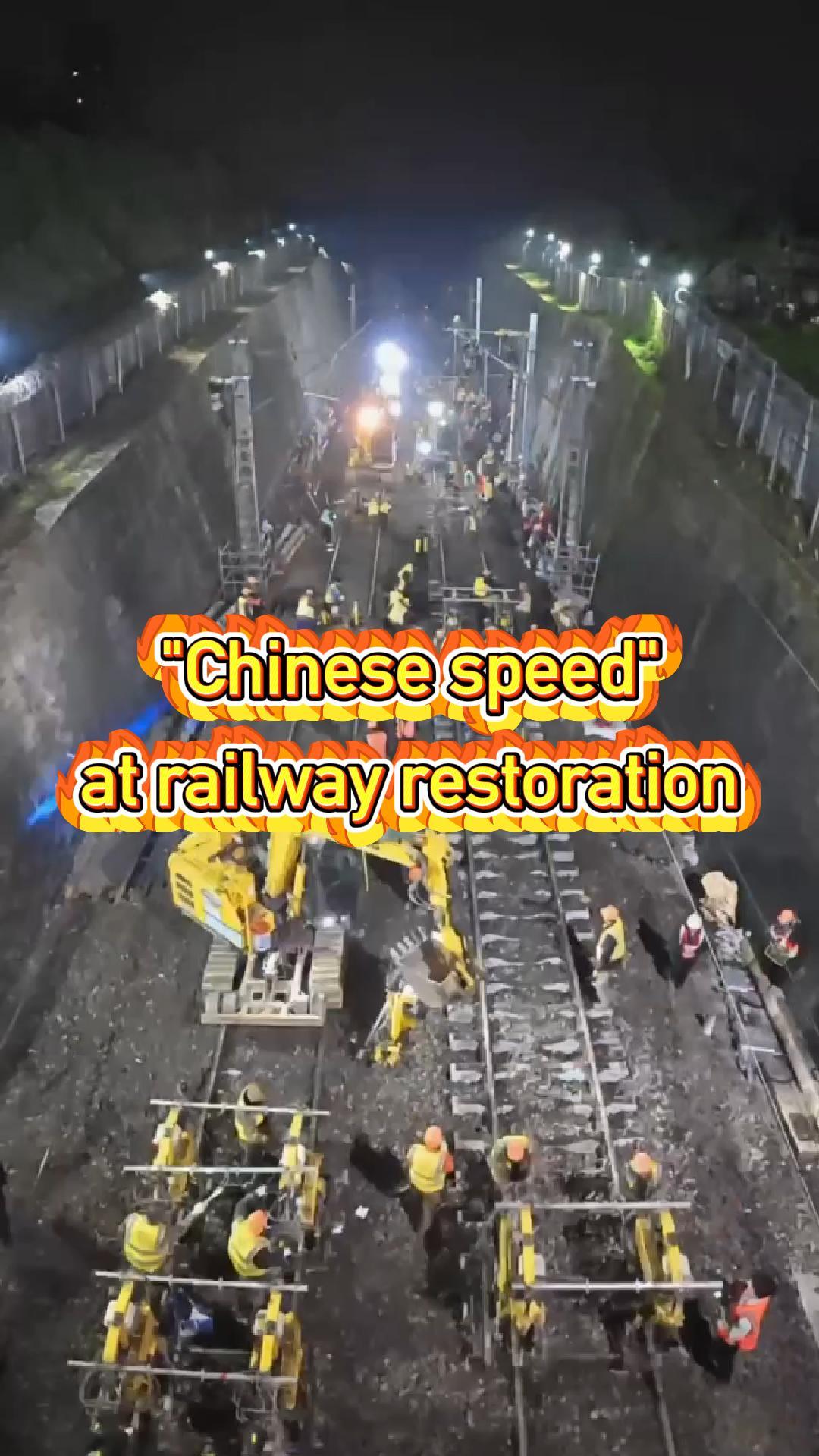 "Chinese speed" at railway restoration